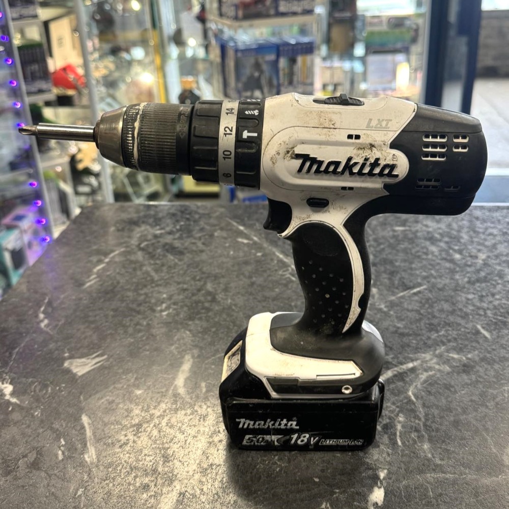 Pre-owned Makita DHP453 Cordless 2-Speed Combi Hammer Drill 18V LXT Li ...